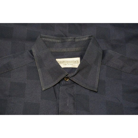 Pancaldi | Shirts | Pancaldi B Made In Italy Blue Checkerboard Plaid ...